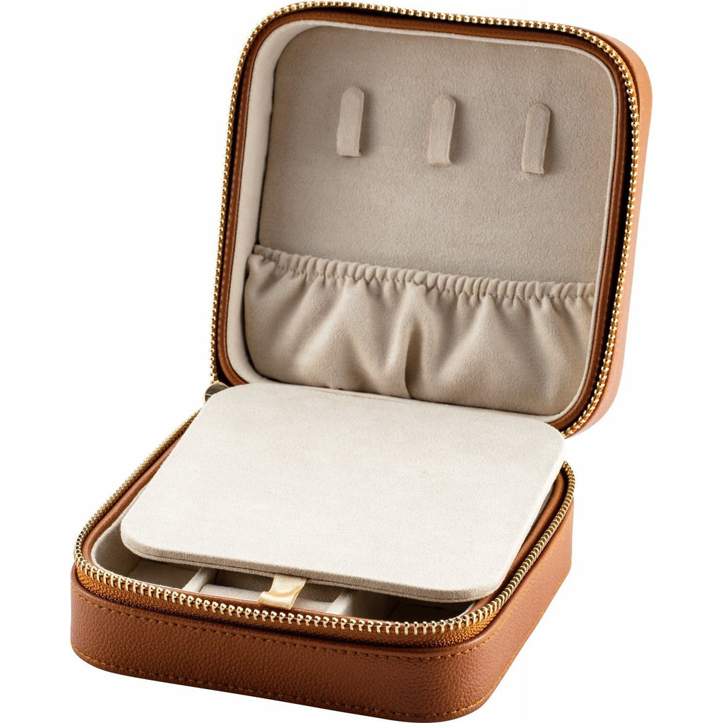 Vegan Leather Jewelry Case With Mirror | JNCY Jewelers