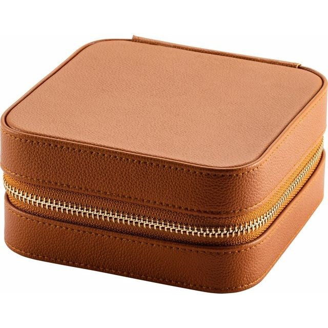 Vegan Leather Jewelry Case With Mirror | JNCY Jewelers